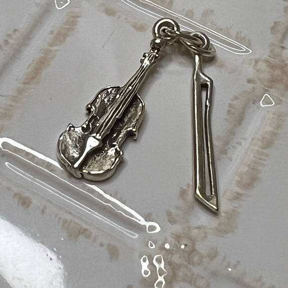 925 Sterling Silver | Jewelry | Vintage Violin Bow Charm 925 Sterling ...